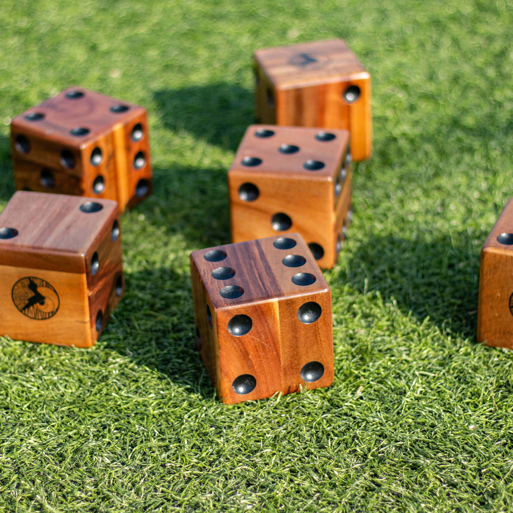 Acacia Wood Giant Dice Game Set