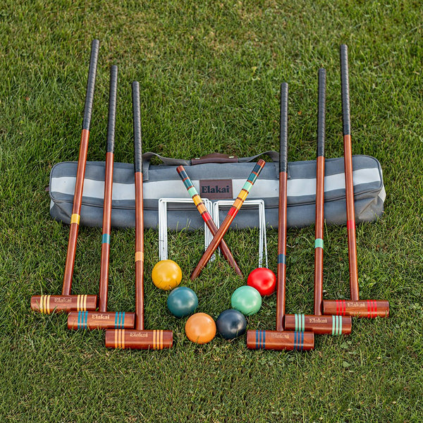 Croquet Game Set | Wooden Croquet Set | Elakai Outdoor